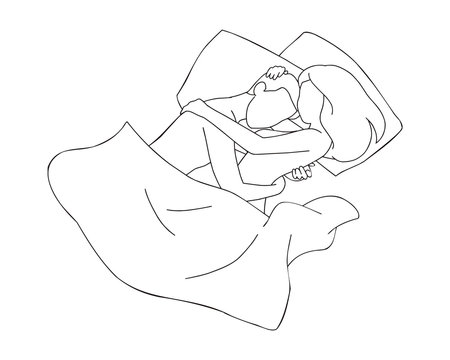 Couples Cuddling Drawing