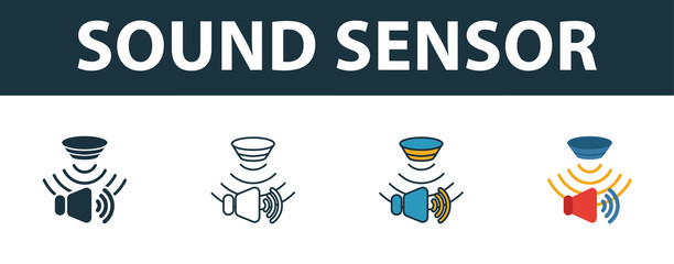 Ultrasonic Sensor Icon Set Premium Symbol In Different Styles From ...