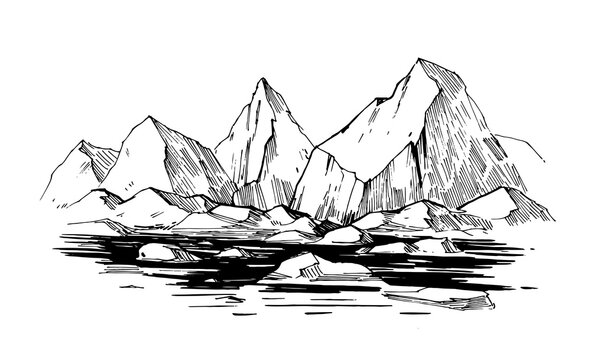 Iceberg Line Drawing