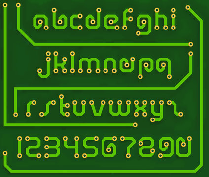 Circuit Board Font
