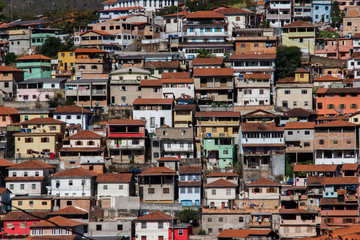 The famous poor neighborhoods of the slums of Brazil and Rio de Janeiro ...