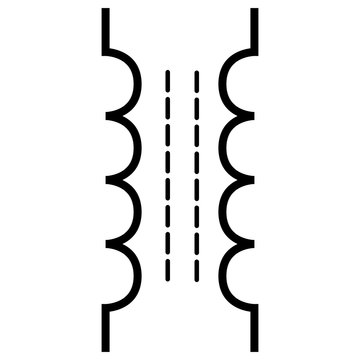 Ferrite Core Transformer Symbol
