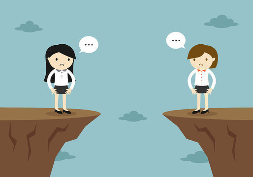 Two People Connect Cartoon Images – Browse 807 Stock Photos, Vectors ...