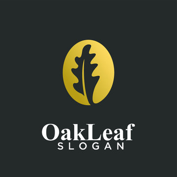 Gold Oak Leaf Logo