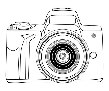 Dslr Camera Outline Images – Browse 3,769 Stock Photos, Vectors, and ...