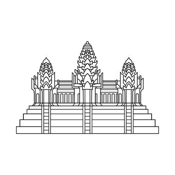Cambodian Flag Outline