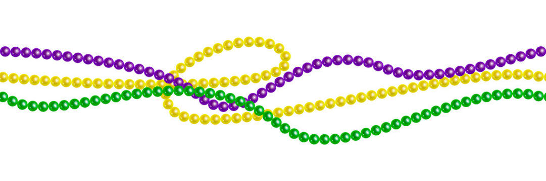 Mardi Gras Beads Border