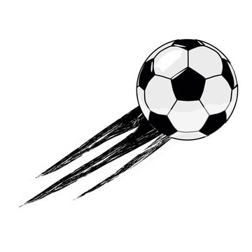 Zooming Soccer Ball Flying Through The Air Vector Image, 59% OFF