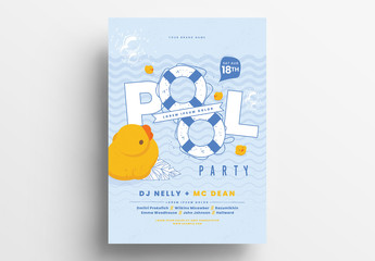 Free Summer Pool Party Templates | Pikwizard