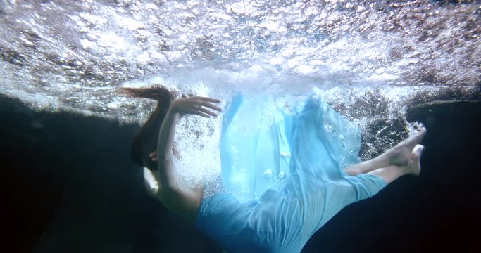 Girl Falling Into Water