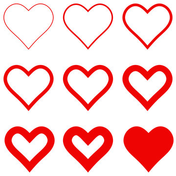 37,384 BEST Red Heart Outline IMAGES, STOCK PHOTOS & VECTORS | Adobe Stock