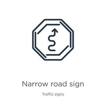 Narrow Road Sign
