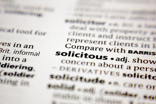 Solicitous Definition