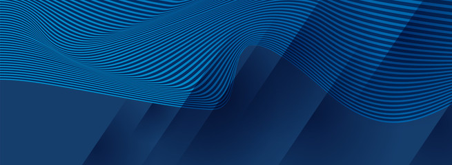 Plantilla elegante de banner azul brillante | Vector Gratis