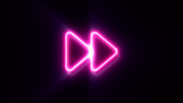Pink Fast Forward Symbol