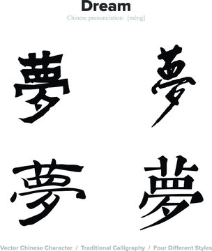 Dream In Chinese Symbol