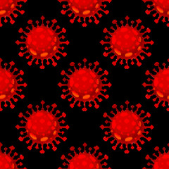 Sewing fabric with Seamless pattern with pixel viruses. Pixel art 8 bit ...