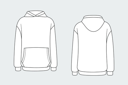 Template Hoodie Vector Denah