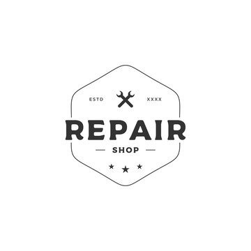 Retro Repair Shop Logo Images – Browse 11,499 Stock Photos, Vectors ...