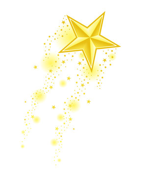 Gold Shooting Star Clipart