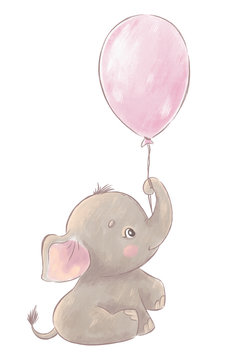 Cute Baby Elephant Clip Art