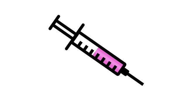 Pink Syringe Clip Art