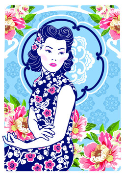 Qipao Images – Browse 61 Stock Photos, Vectors, and Video | Adobe Stock