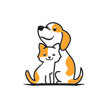 Dog And Cat Friends Cartoon Images Browse 36 122 Stock Photos Vectors and Video Adobe Stock