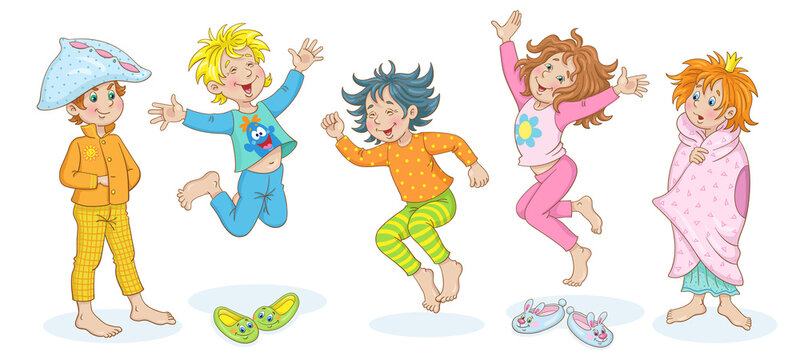 Kids Pajamas Cartoon Images – Browse 32,833 Stock Photos, Vectors, and ...