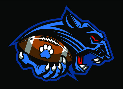 Panther Paw Football Logos