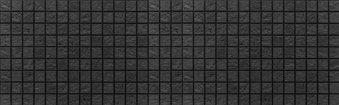 Black Mosaic Tiles Texture