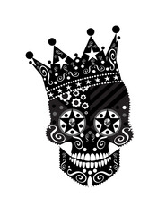 Rey calavera con corona | Vector Premium