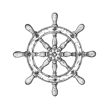 Ship Wheel Drawing
