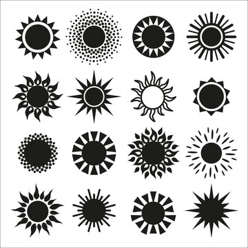 Sun Moon Vector Black