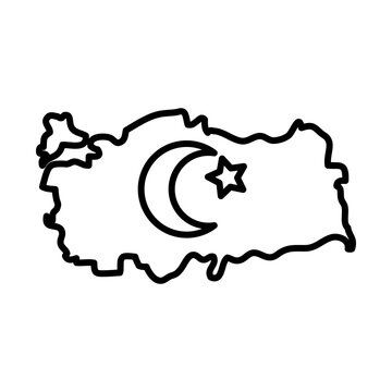 Turkey Flag Coloring Page