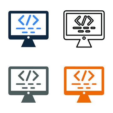 Afbeeldingen over "Coding Icon" – Blader in stockfoto's, vectoren en ...