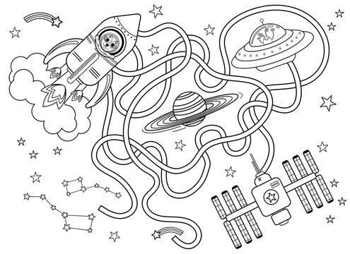 Rocketship Maze Game Images – Browse 486 Stock Photos, Vectors, and ...
