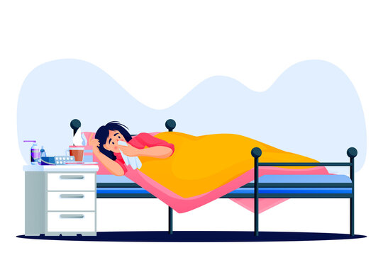 Sick In Bed Cartoon Images – Browse 5,422 Stock Photos, Vectors, and ...