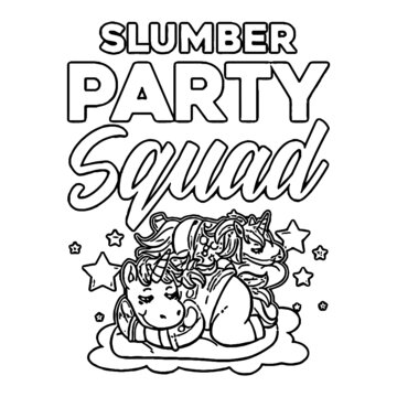 Slumber Party Coloring Pages