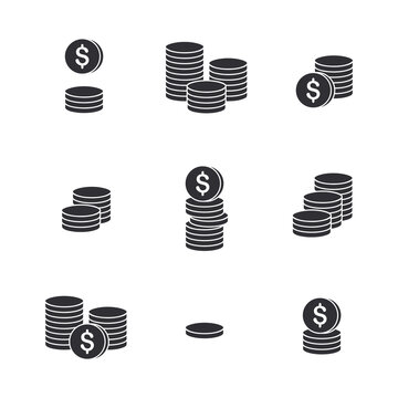 Coins Icon Vector