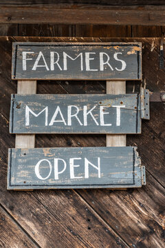 Farmers Market Wooden Sign