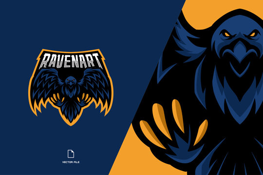 Raven Mascot Clipart