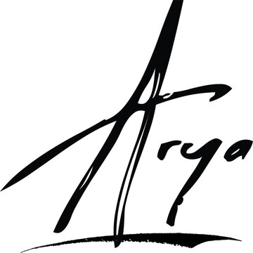 Arya Name Logo