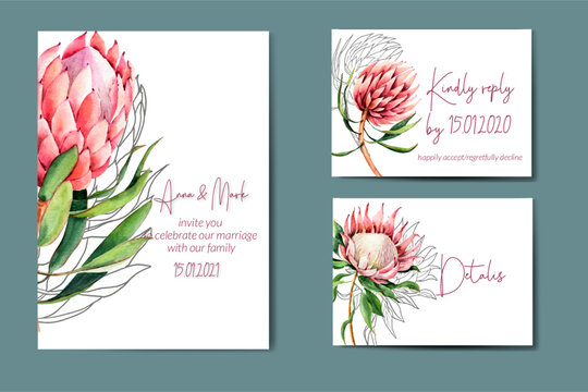 Protea Wedding Invitation Images – Browse 3,277 Stock Photos, Vectors ...
