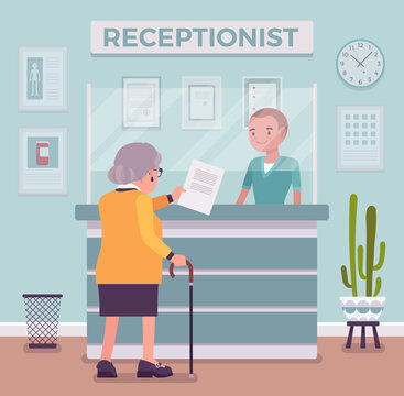 Hospital Receptionist Cartoon
