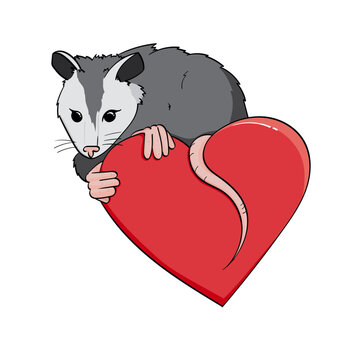 Possums Clipart Heart