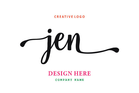Jen Logo Jennifer Text Effect And Logo Design Name