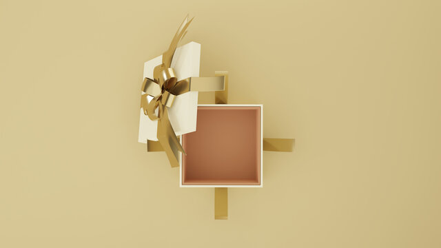 Top View Open Gift Box