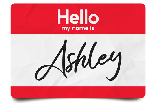Hello My Name Is Ashley Sticker