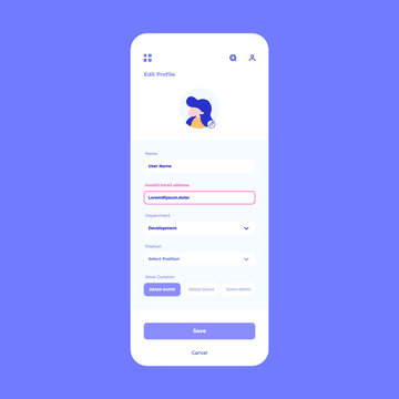 Edit Profile Screen Ui Images – Browse 148 Stock Photos, Vectors, and ...